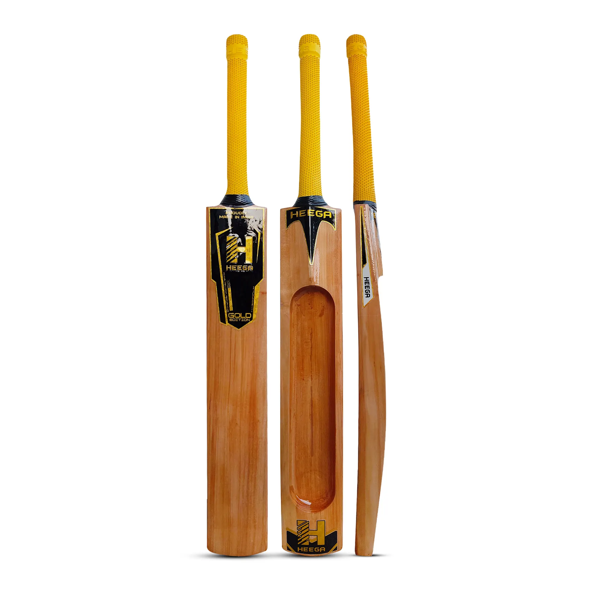 Buy Heega Gold Edition Kashmir Willow Scoop Bat | Laminated Waterproof ...
